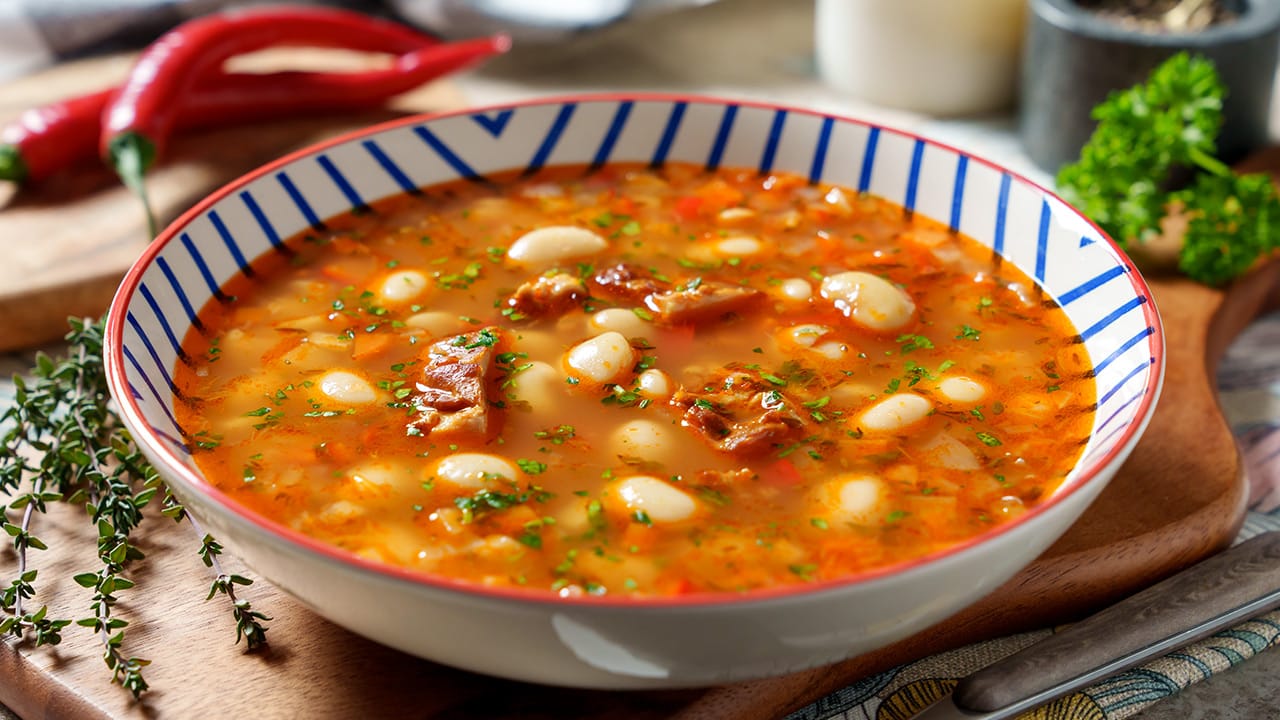 Ciorba de fasole cu afumatura la Cook4Me - reteta video » JamilaCuisine